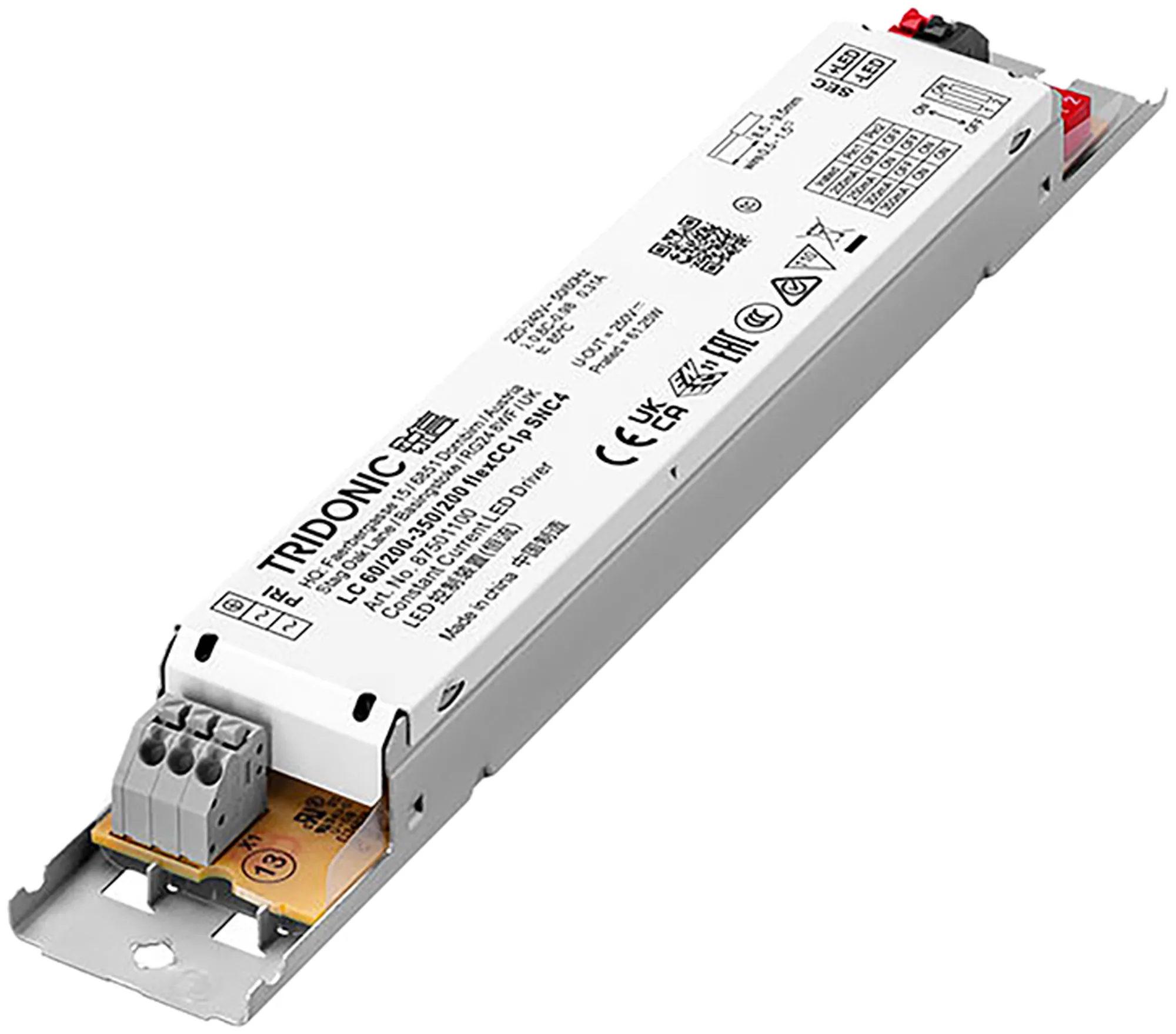 87501100 LC Tridonic 60W 200-350mA flexCC lp SNC4, Constant Current Fixed current LED Driver ...